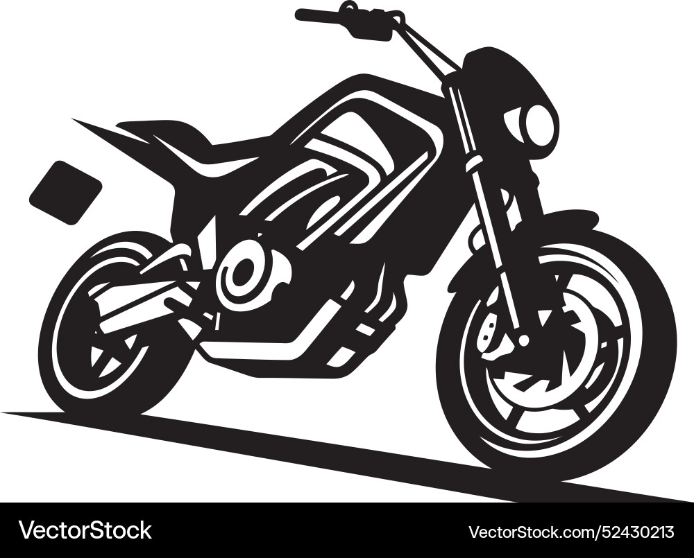 Slick moto silhouettemonochrome speed demon Vector Image