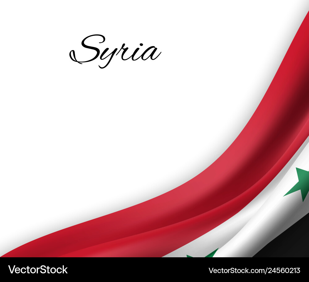 Syria Flag on White Royalty Free Vector Image - VectorStock
