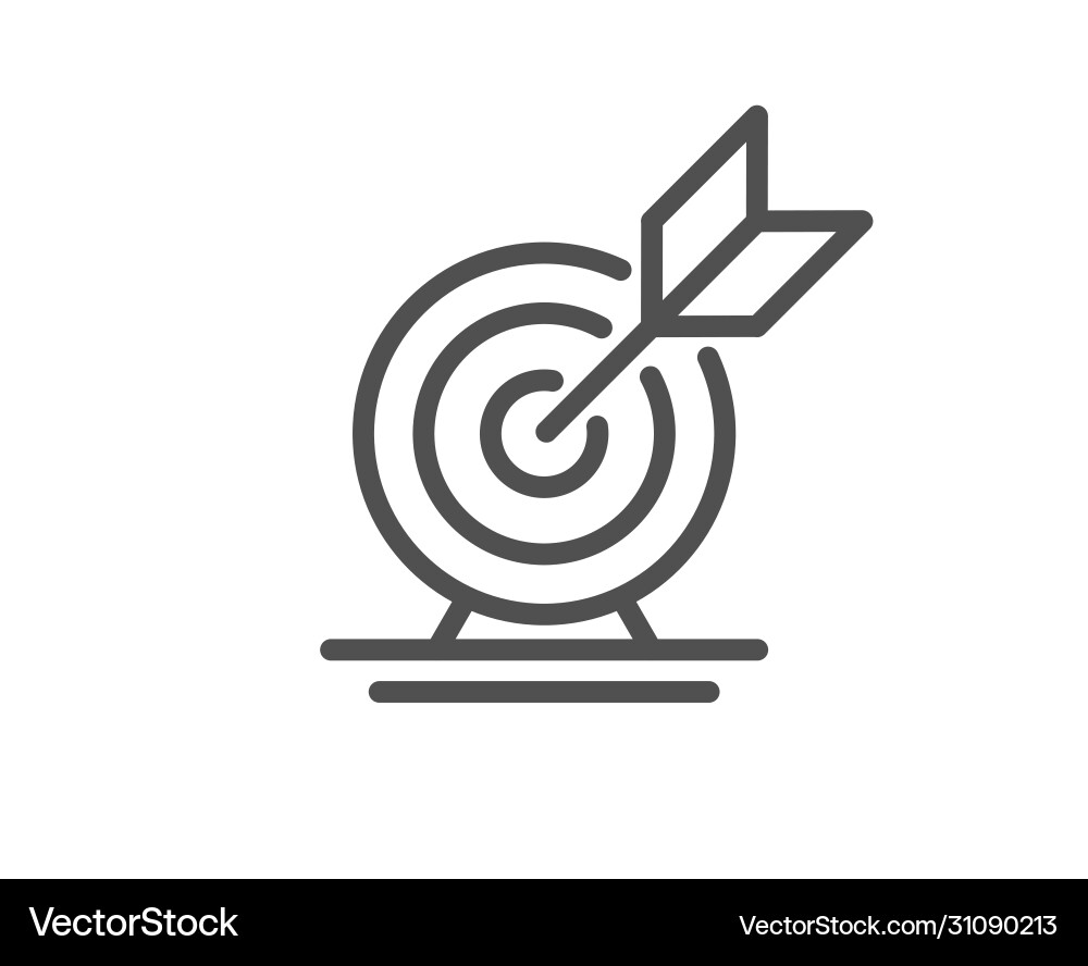 Target goal line icon success arrow sign Vector Image