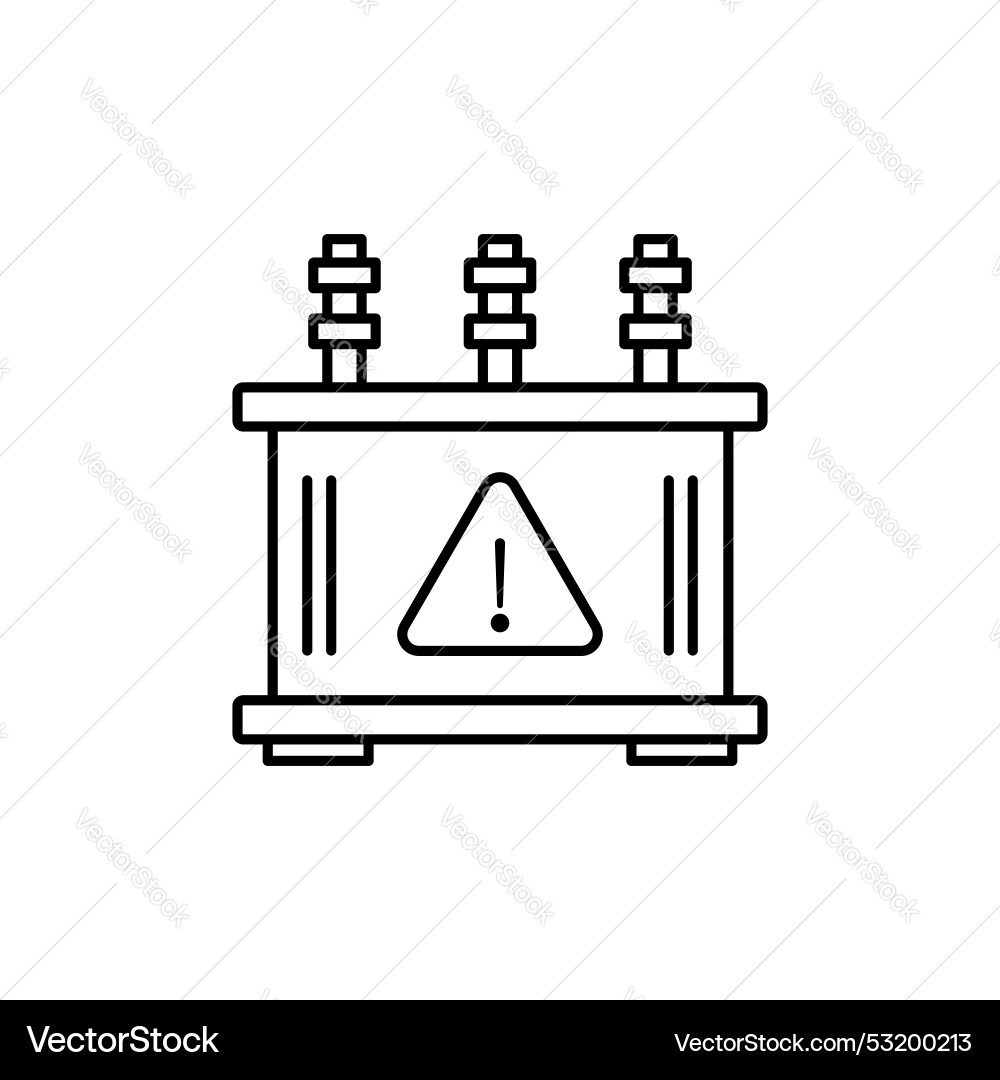 Transformer icon set power substation electric Vector Image