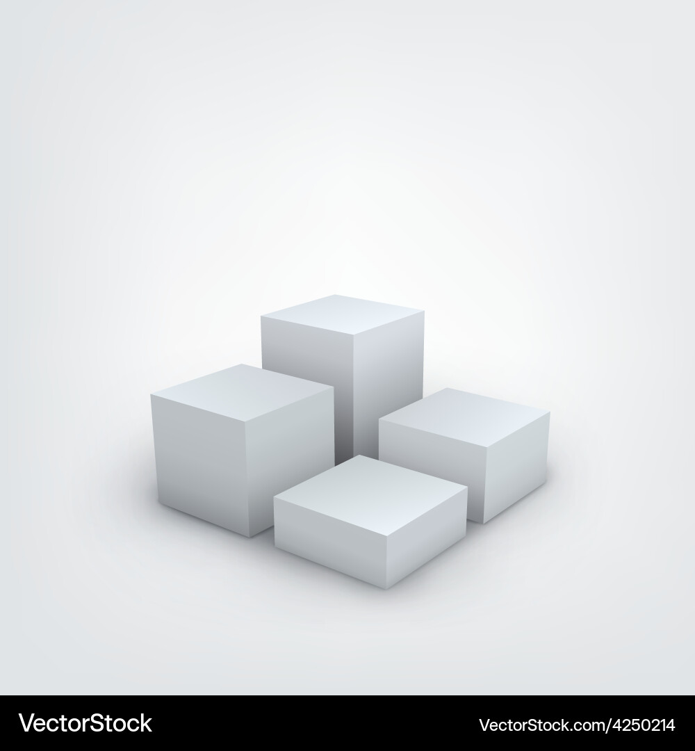 3d cubes Royalty Free Vector Image - VectorStock
