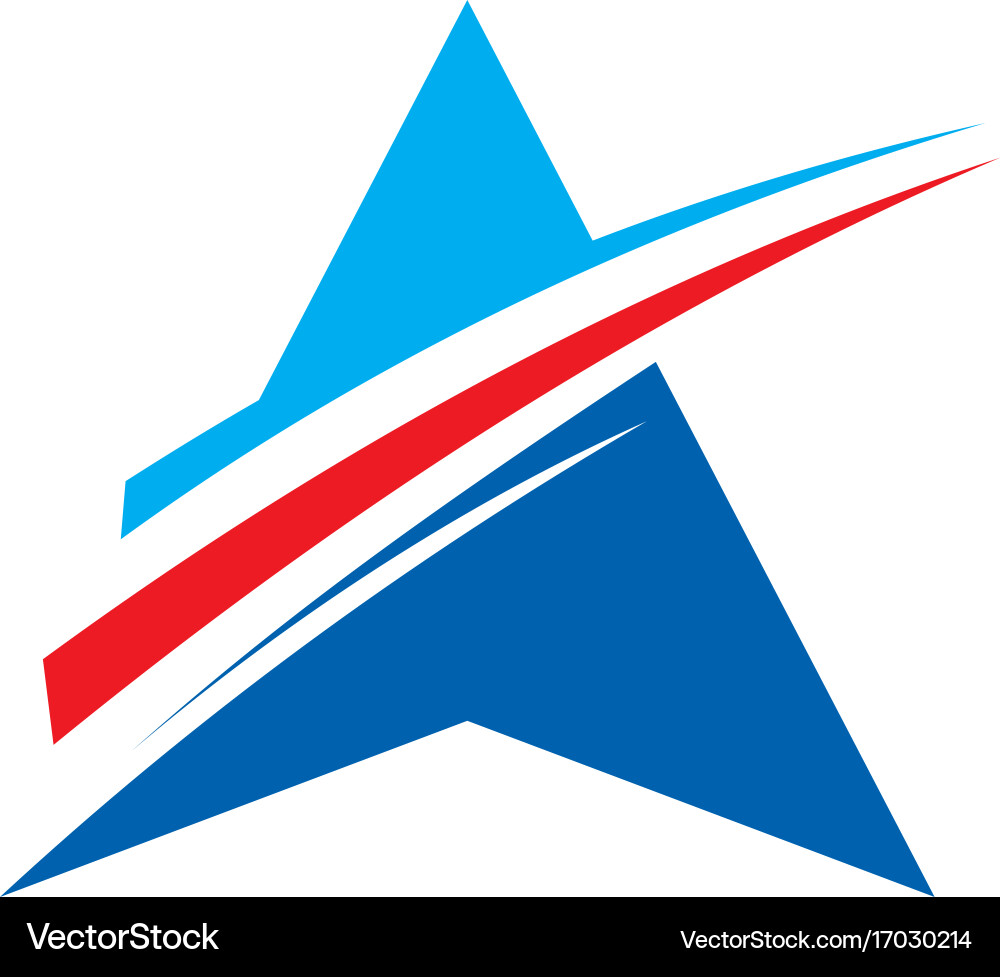 Abstract Star Triangle Logo Royalty Free Vector Image