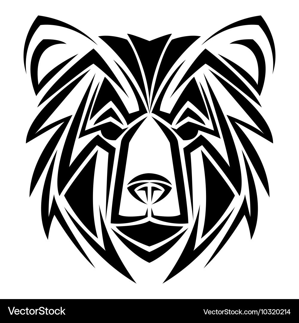 Bear tattoo animal design Royalty Free Vector Image