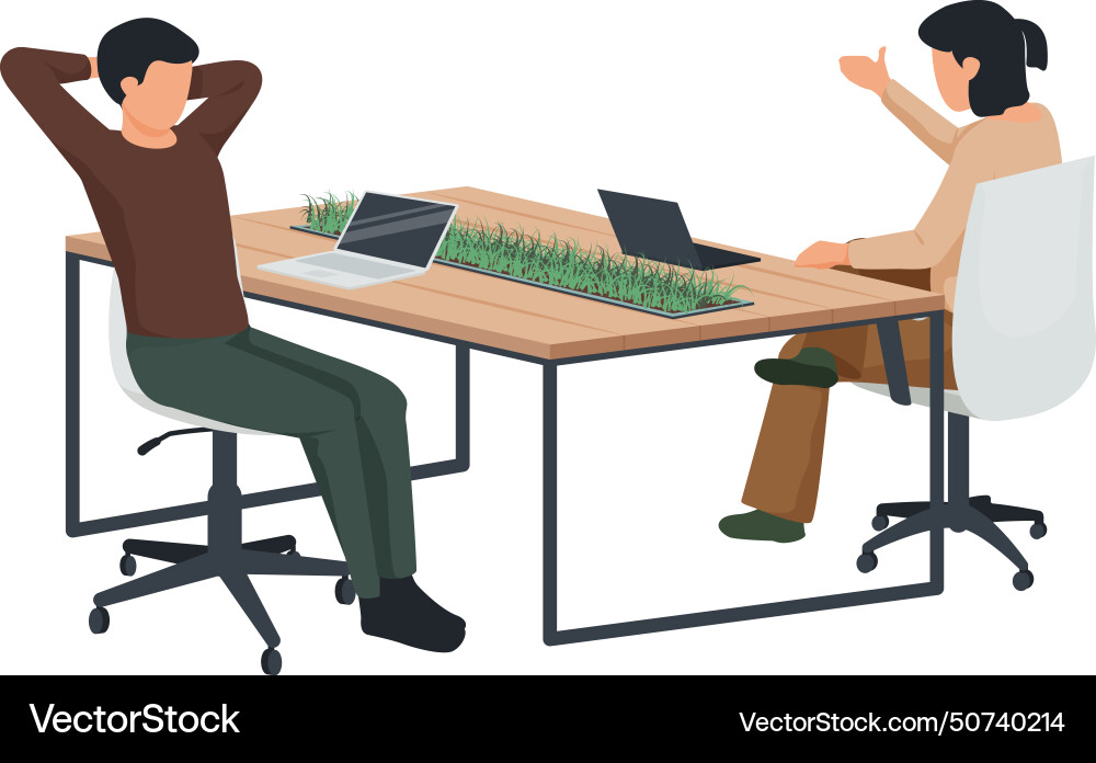Coworking comfortable place composition Royalty Free Vector