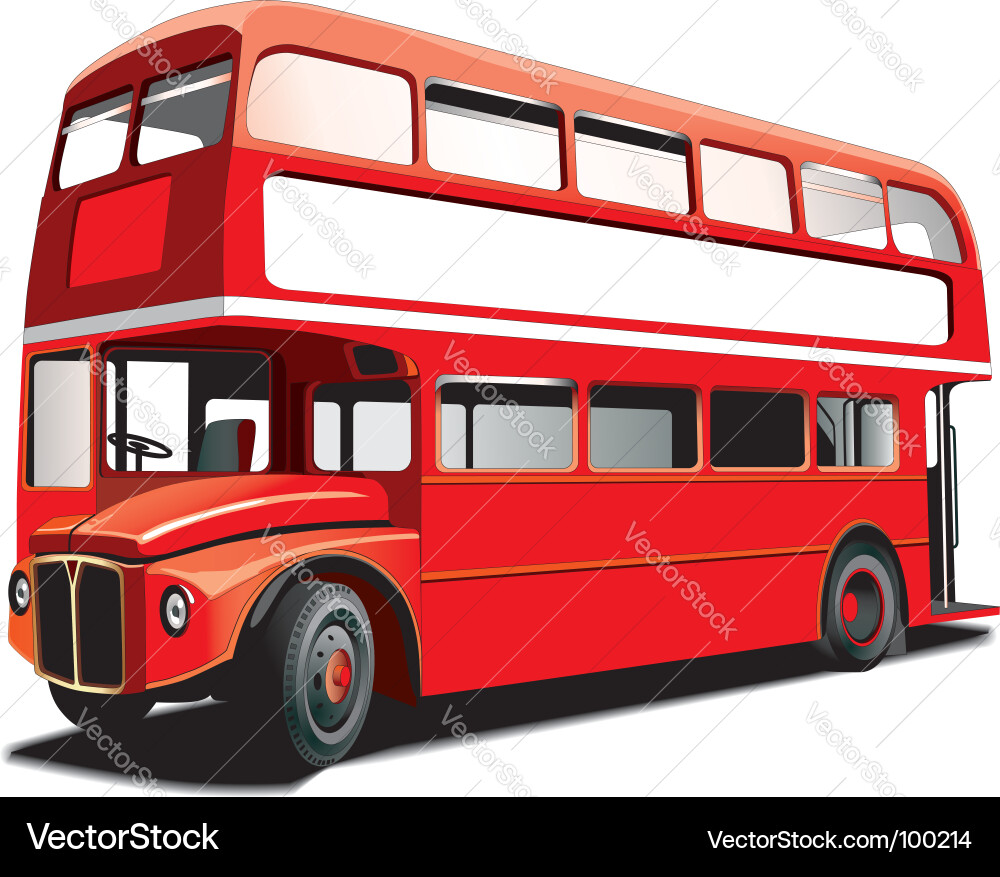 Double decker bus Royalty Free Vector Image - VectorStock