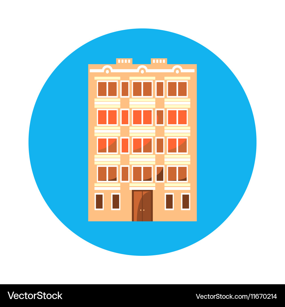 Flat house icon isolated on white background Vector Image