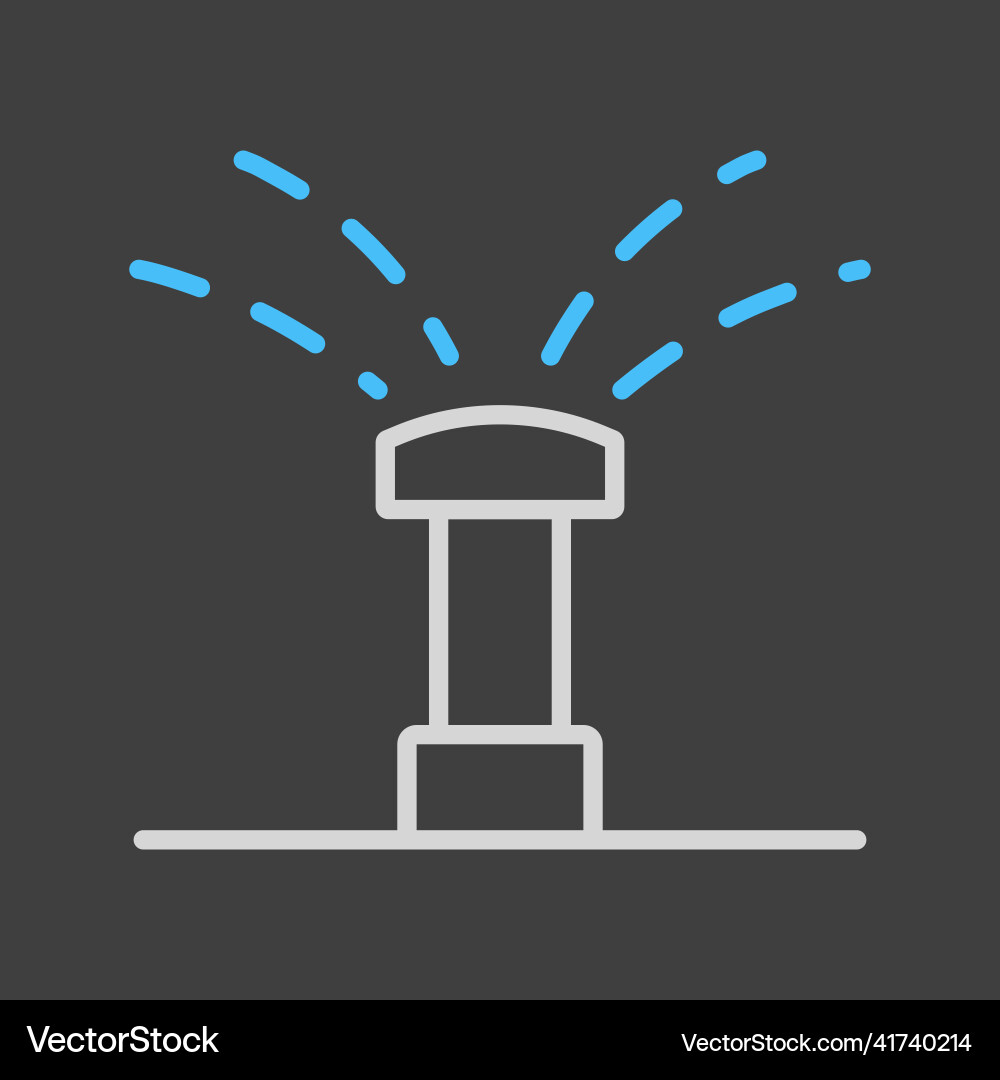 Garden automatic water sprinkler icon Royalty Free Vector