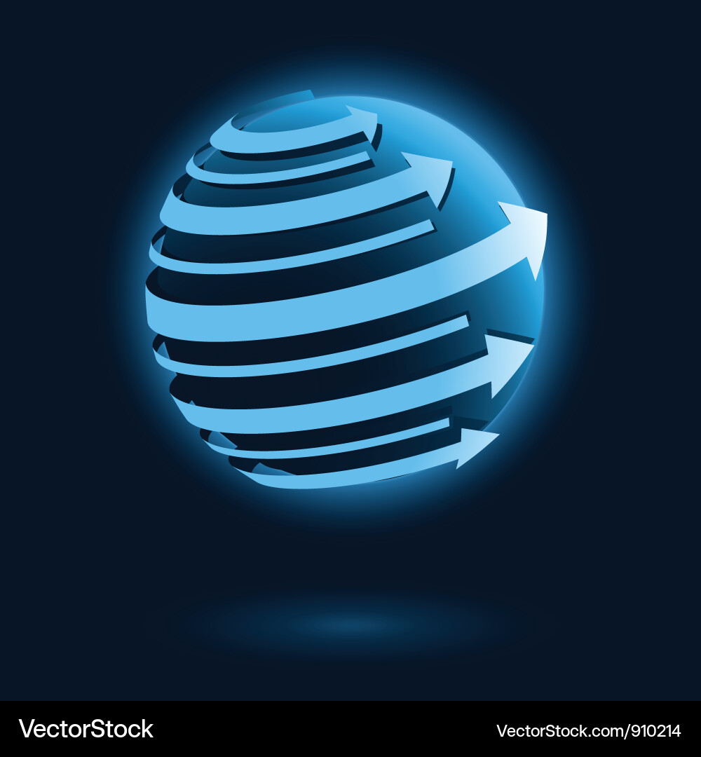 Global arrows icon Royalty Free Vector Image - VectorStock