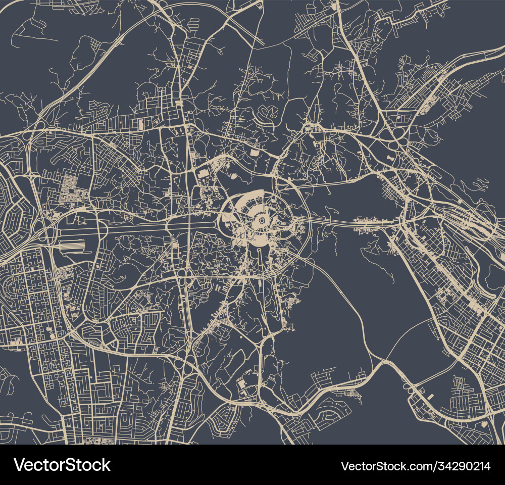 Map city mecca saudi arabia Royalty Free Vector Image