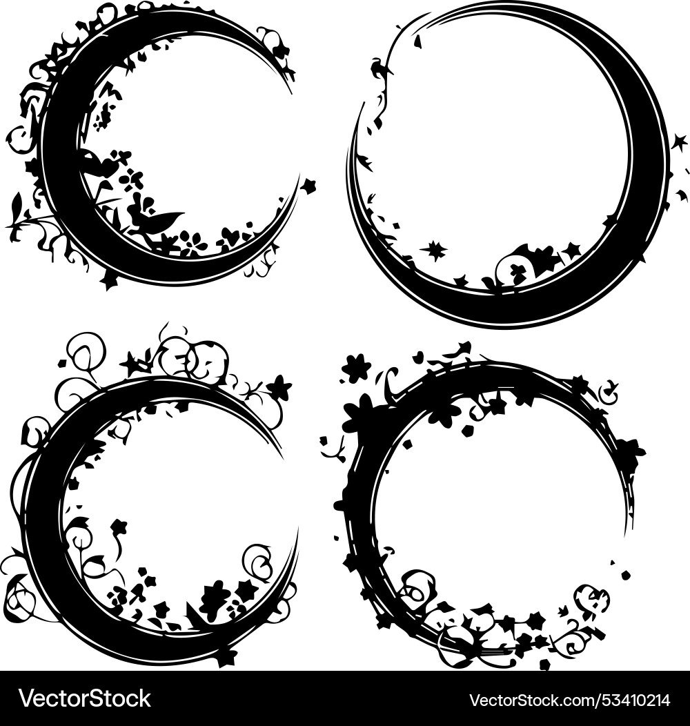 Ornate Floral Swirl Frames Royalty Free Vector Image