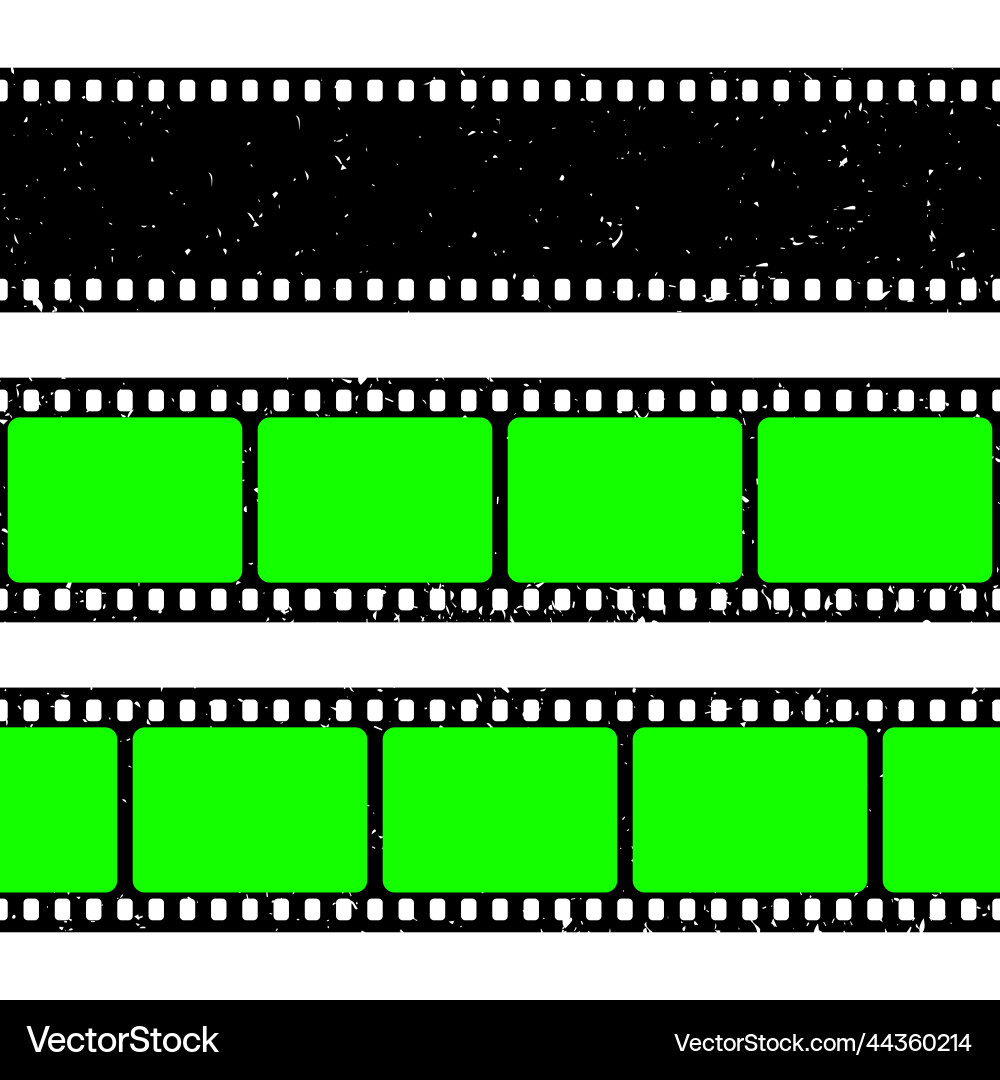 Realistic grunge film strip camera roll old Vector Image