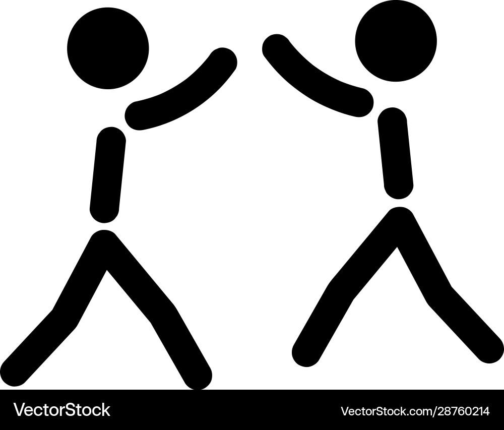 Two humans celebrating success giving high Vector Image