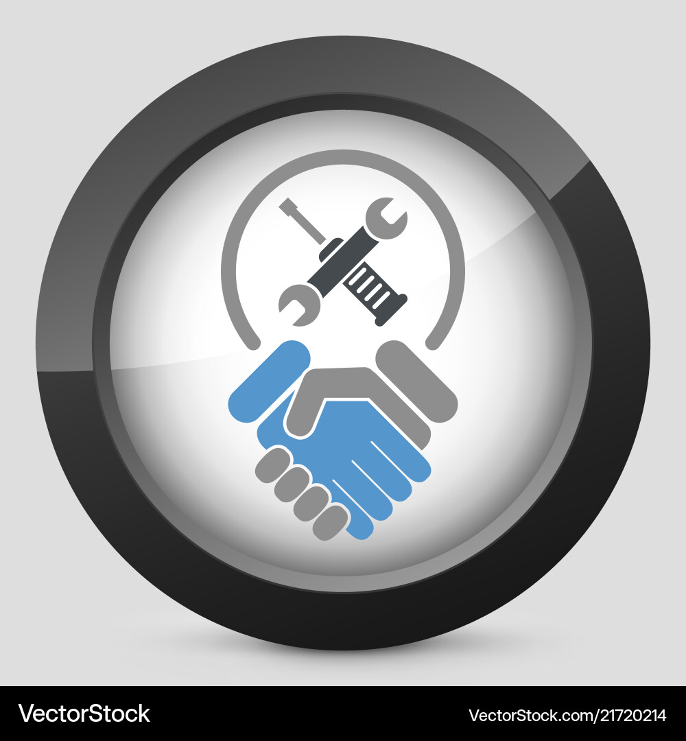 Worker handshake Royalty Free Vector Image - VectorStock