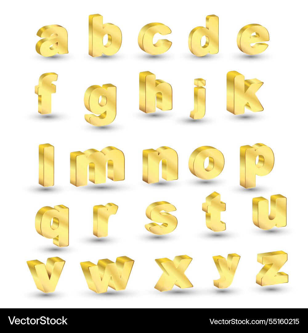Alphabet english lowercase letters shown Vector Image