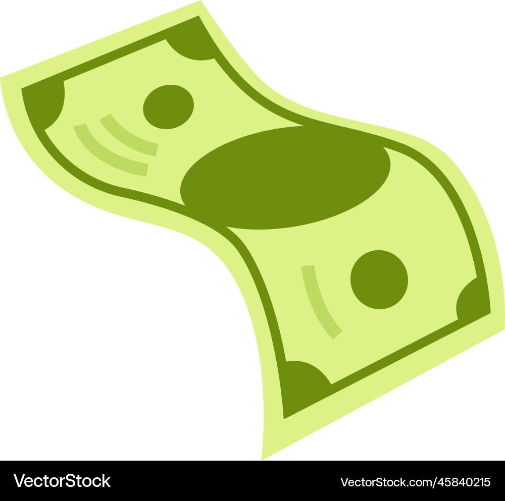 Banknote flat icon bank economy Royalty Free Vector Image