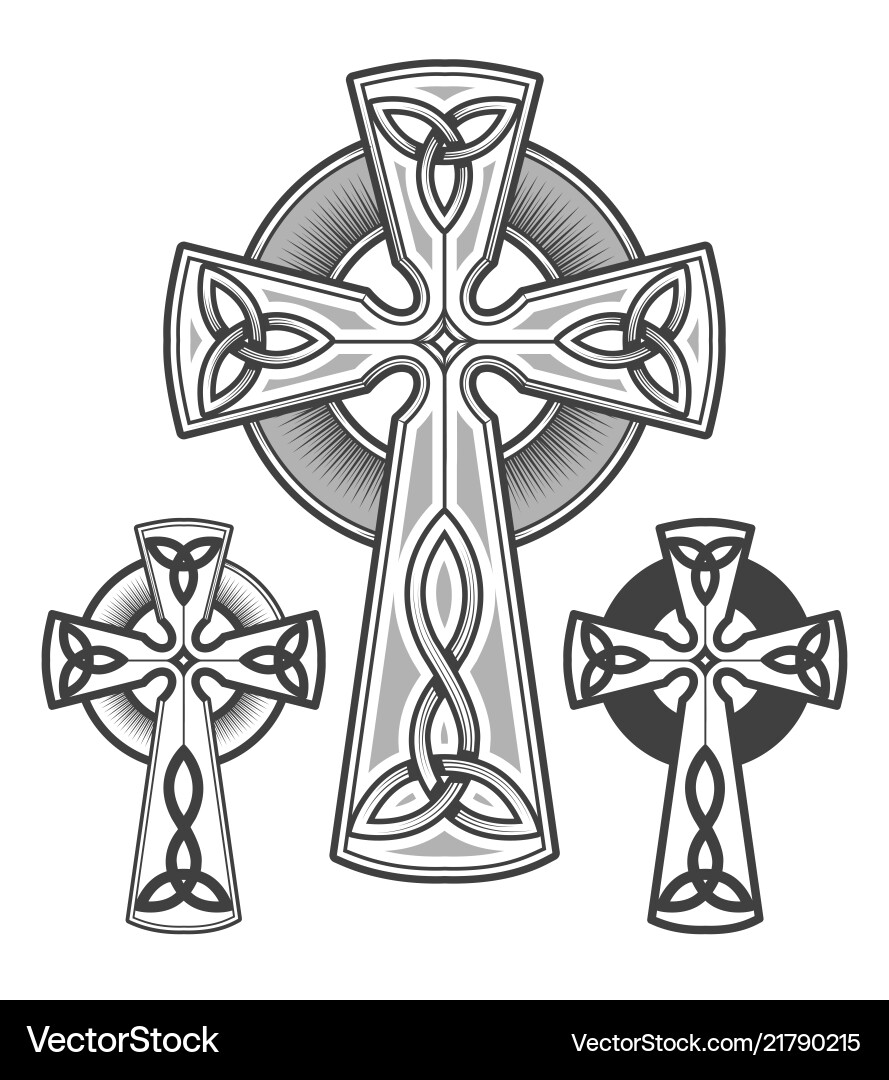 Celtic cross set Royalty Free Vector Image - VectorStock