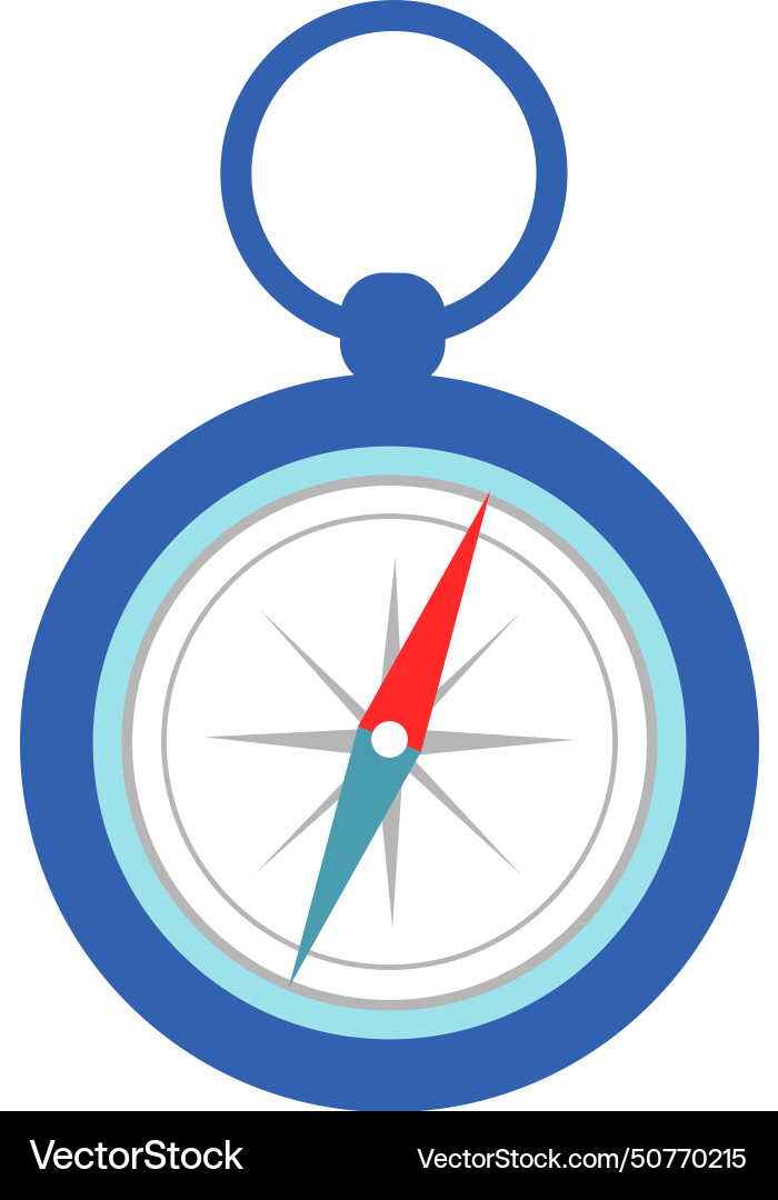 Compass color icon exploration symbol tourist Vector Image