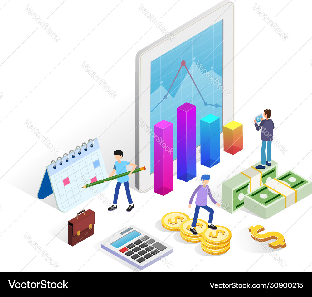 Financial administration concept Royalty Free Vector Image