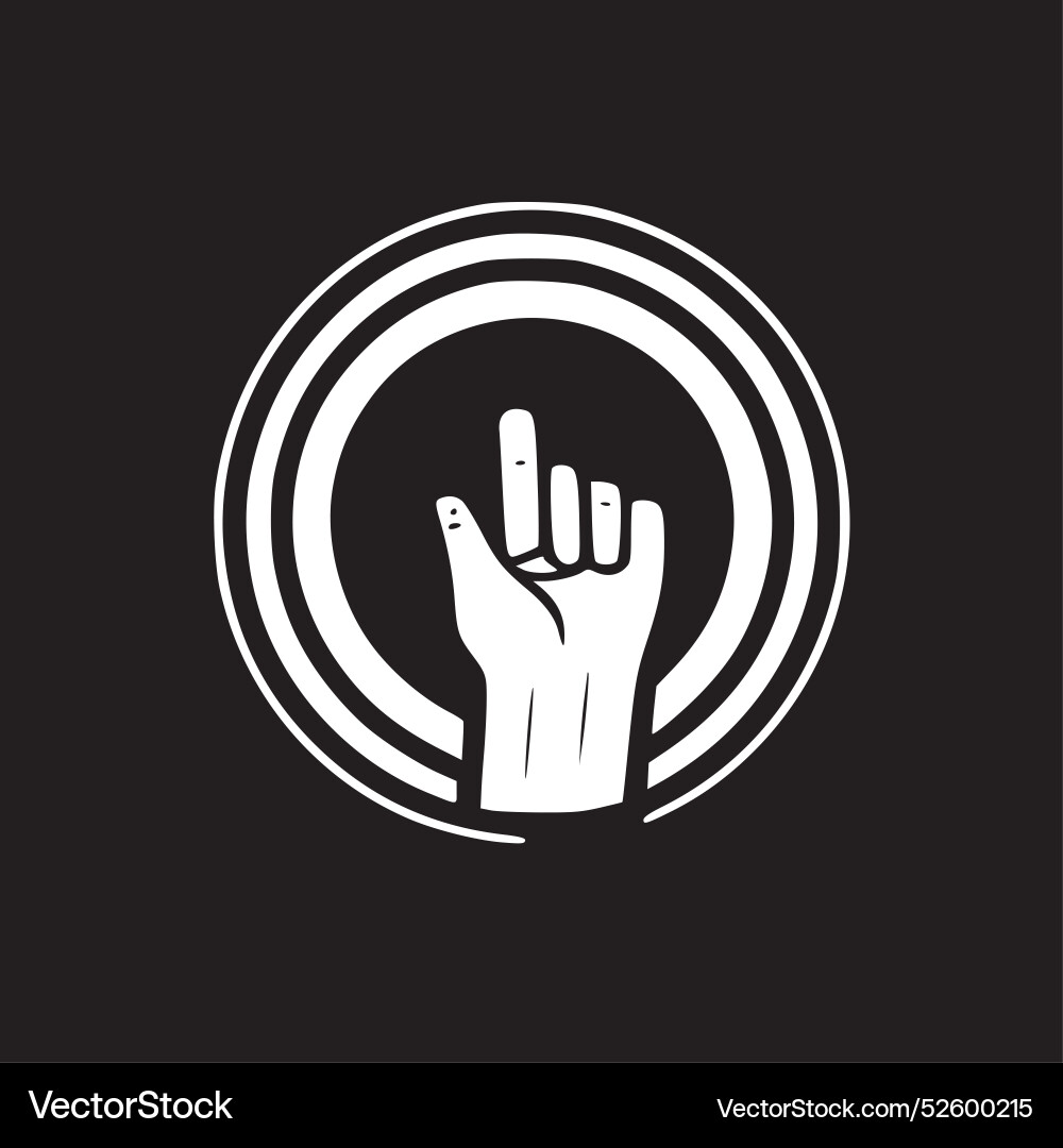 Hand - minimalist and simple silhouette Royalty Free Vector