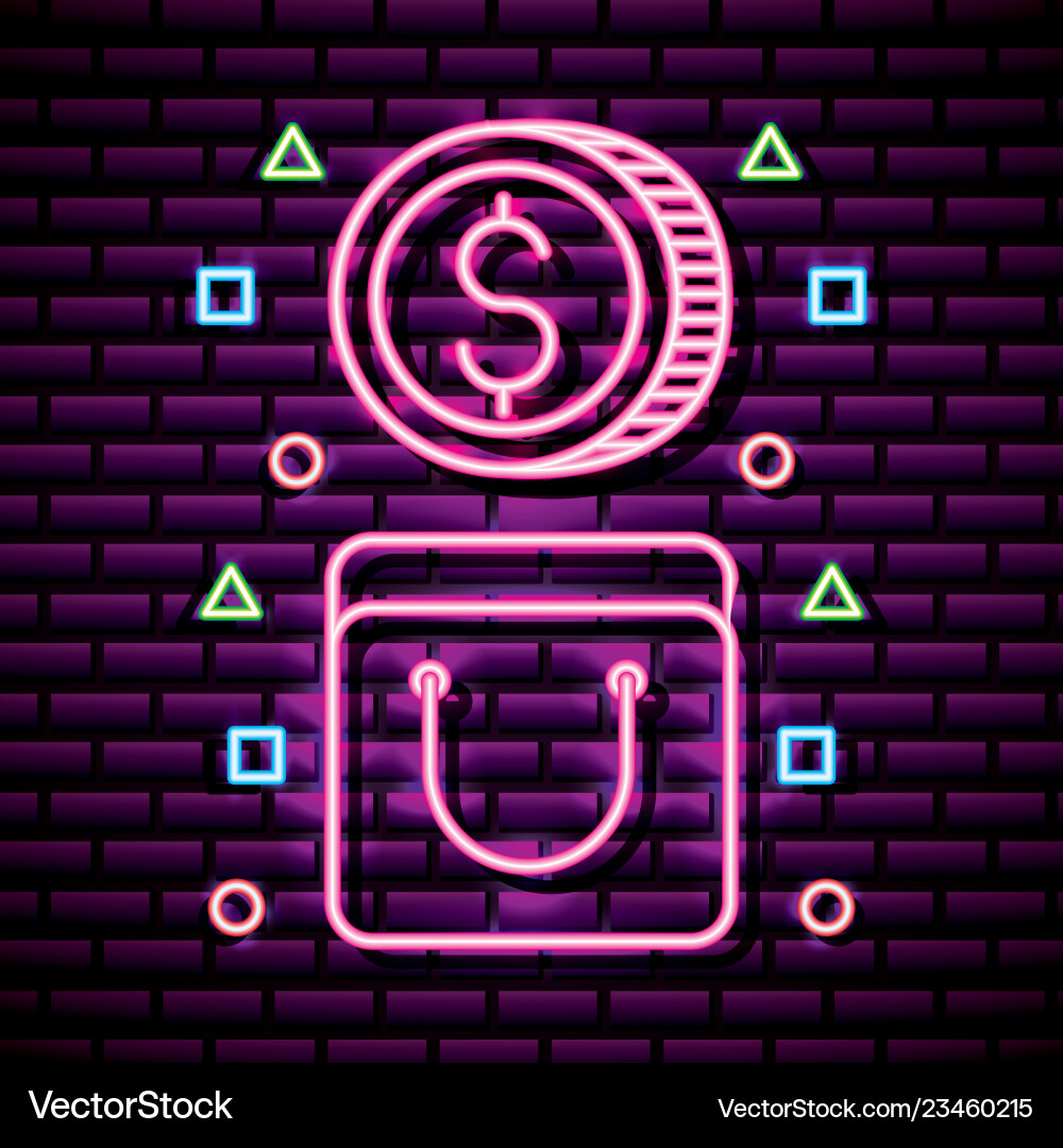 Neon video games Royalty Free Vector Image - VectorStock