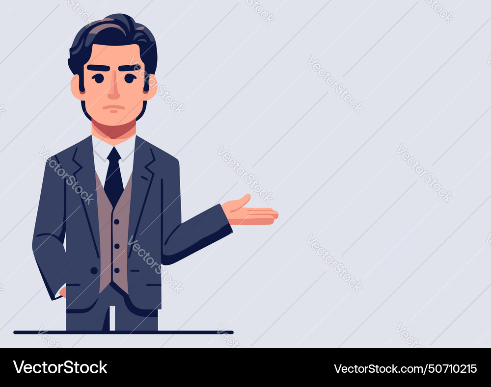 Person pointing his hand at something Royalty Free Vector