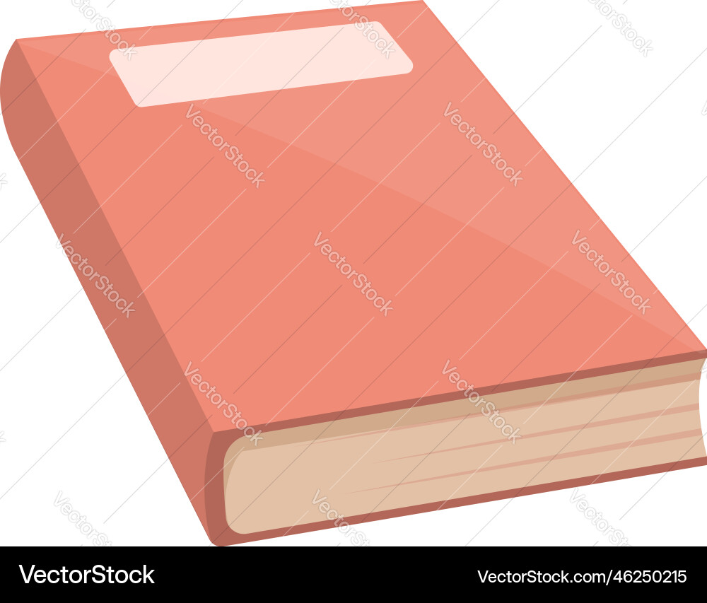 Schule rot Buch Ikone Cartoon Papier Lizenzfreier Vektor