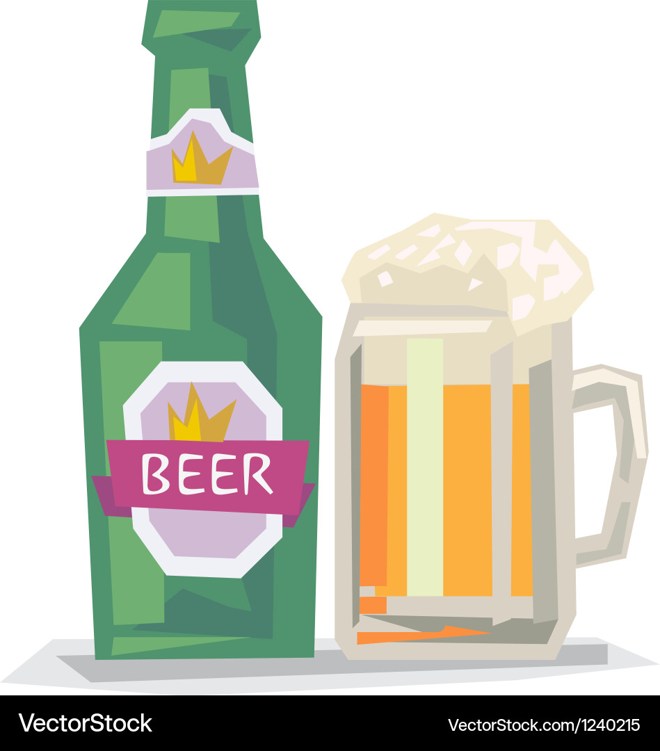 Stylish Beer Glass Royalty Free Vector Image - VectorStock