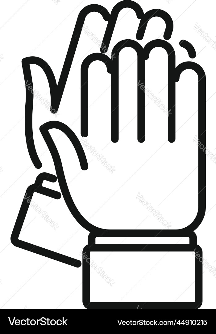 Success teamwork icon outline business Royalty Free Vector