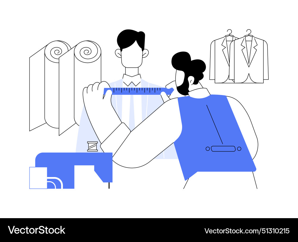 Tailor-made clothing isolated cartoon Royalty Free Vector