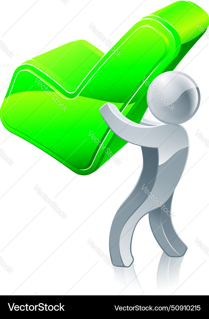 Tick mascot person Royalty Free Vector Image - VectorStock