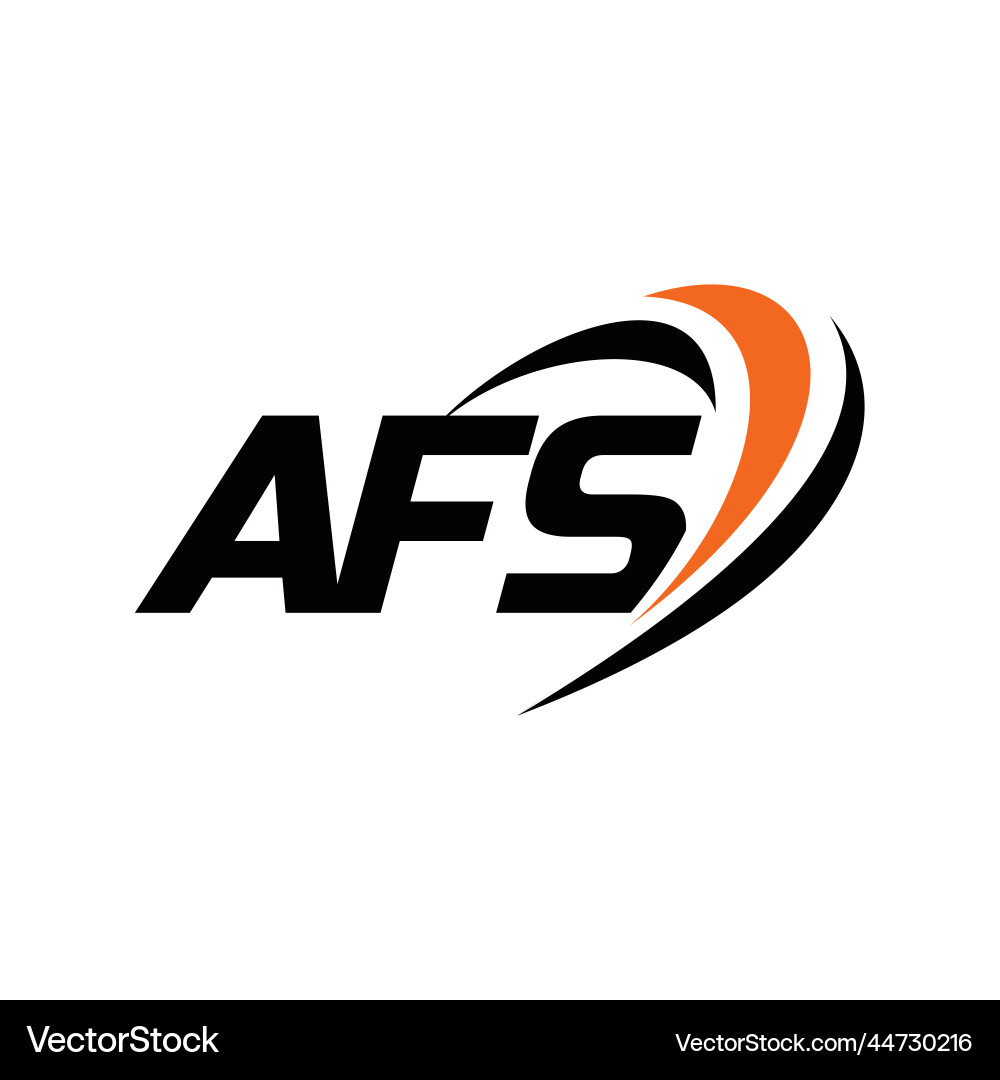 Afs monogram logo Royalty Free Vector Image - VectorStock