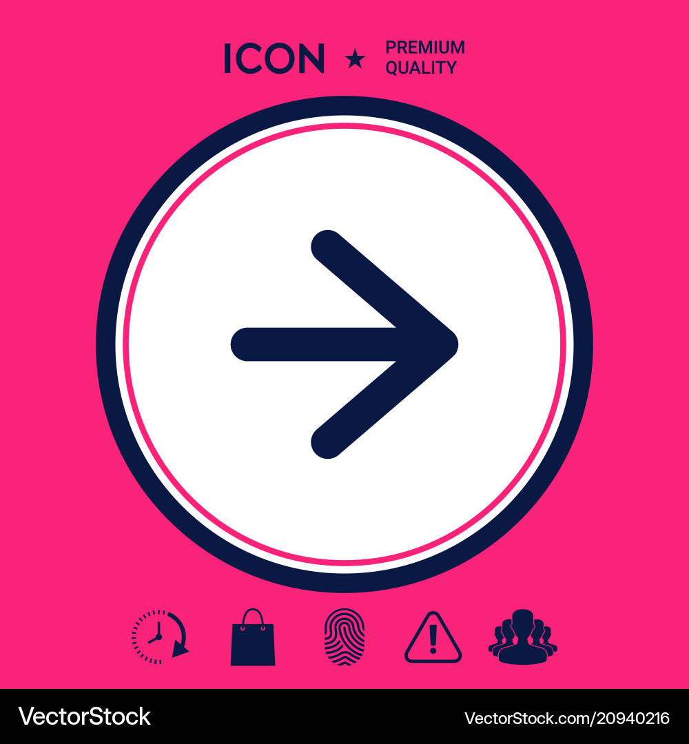 Arrow next icon Royalty Free Vector Image - VectorStock