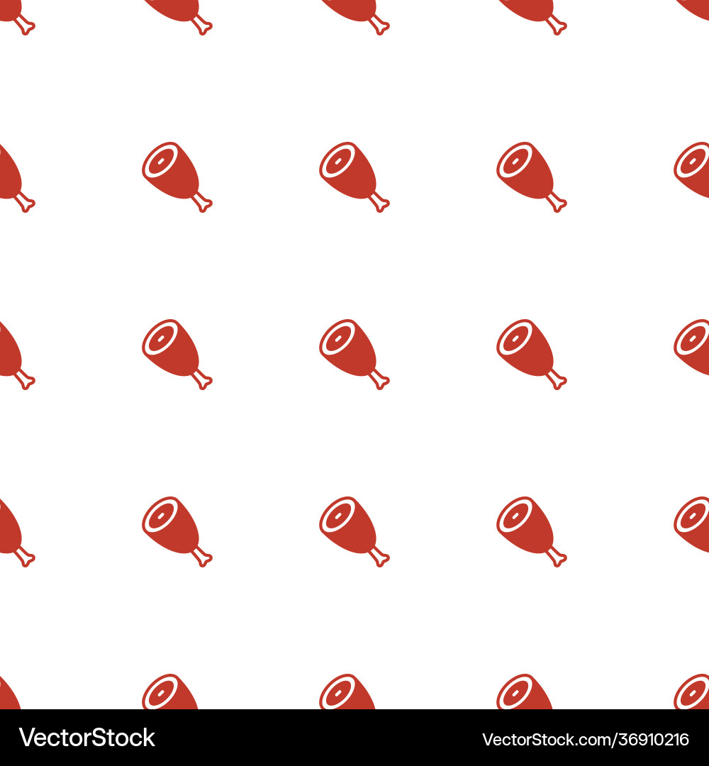 Beef icon pattern seamless white background Vector Image