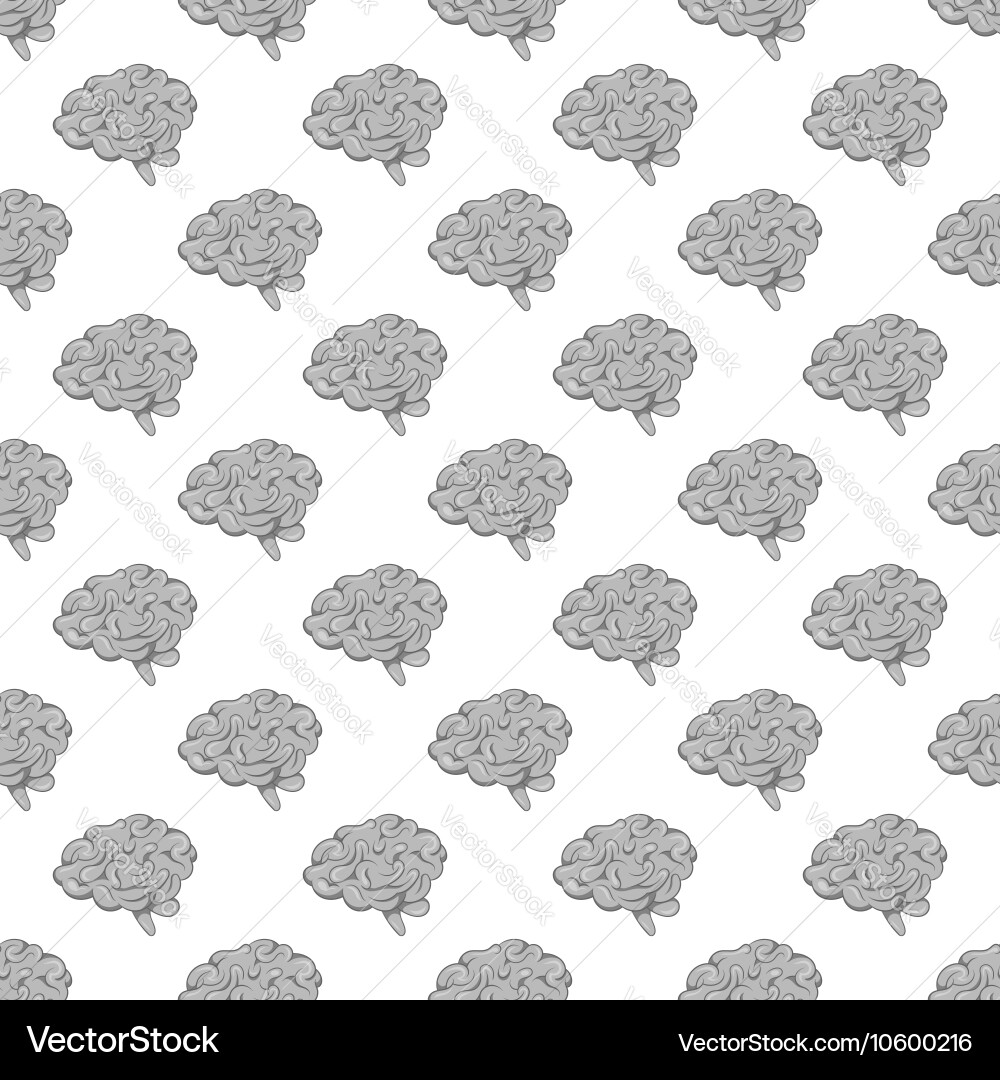 Brain Seamless Pattern Royalty Free Vector Image