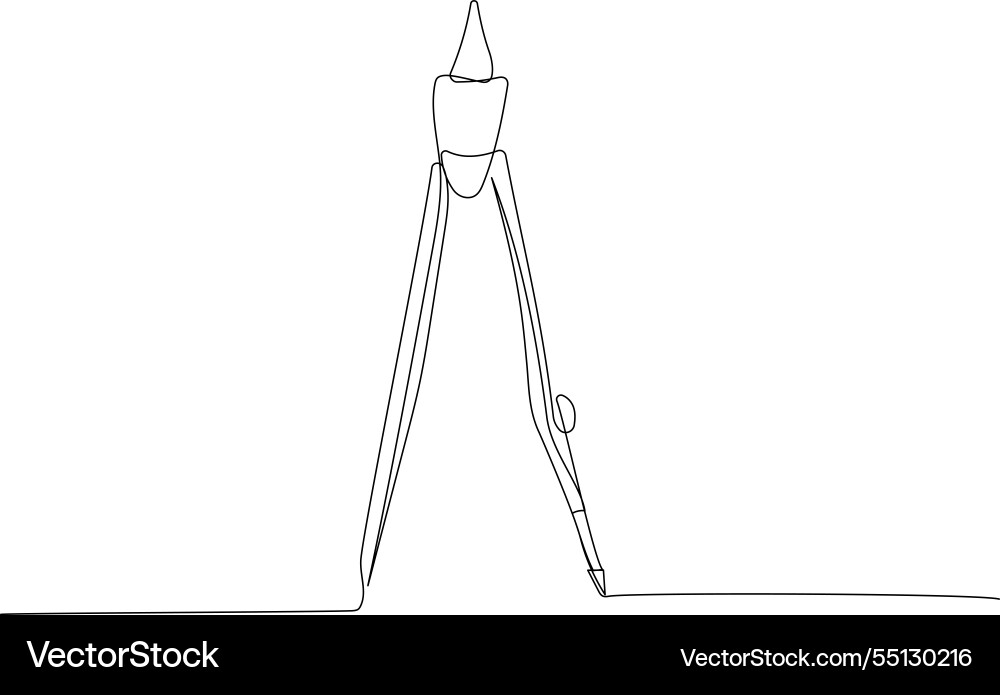 Compass for drawing a circle geometry technical Vector Image