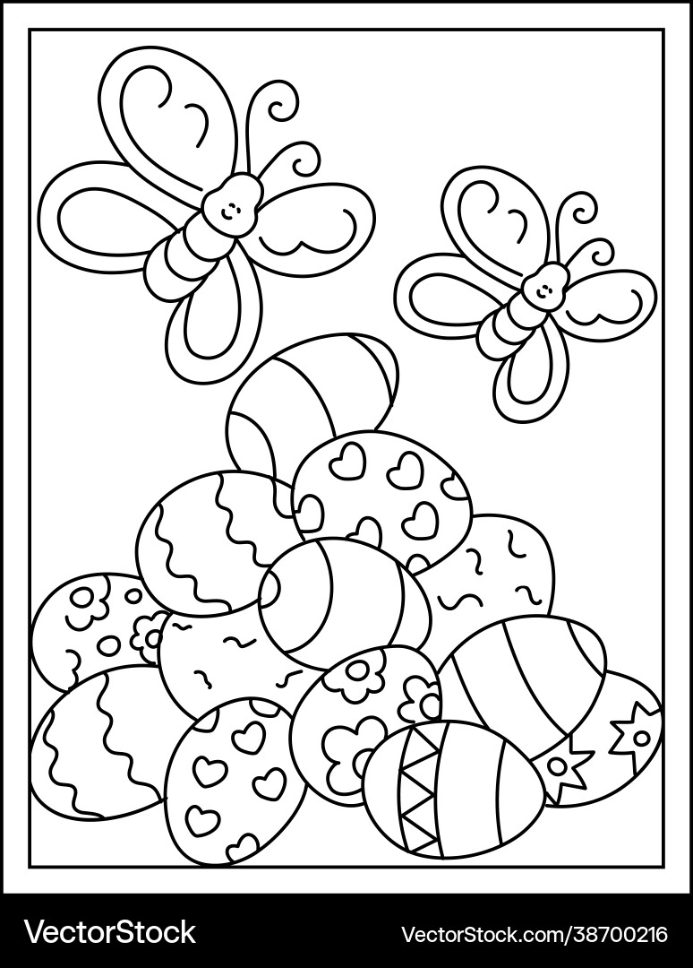 Easter drawing Royalty Free Vector Image - VectorStock