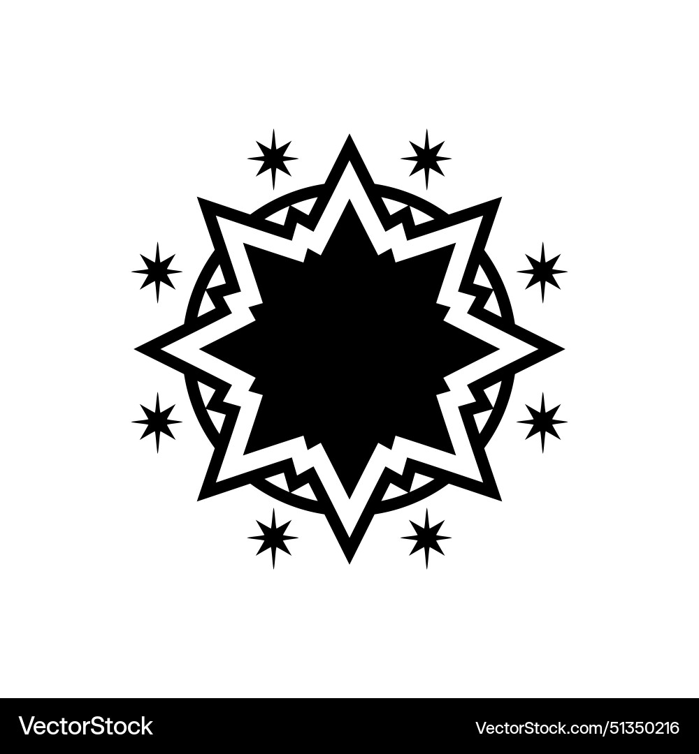 Flat star design icon Royalty Free Vector Image