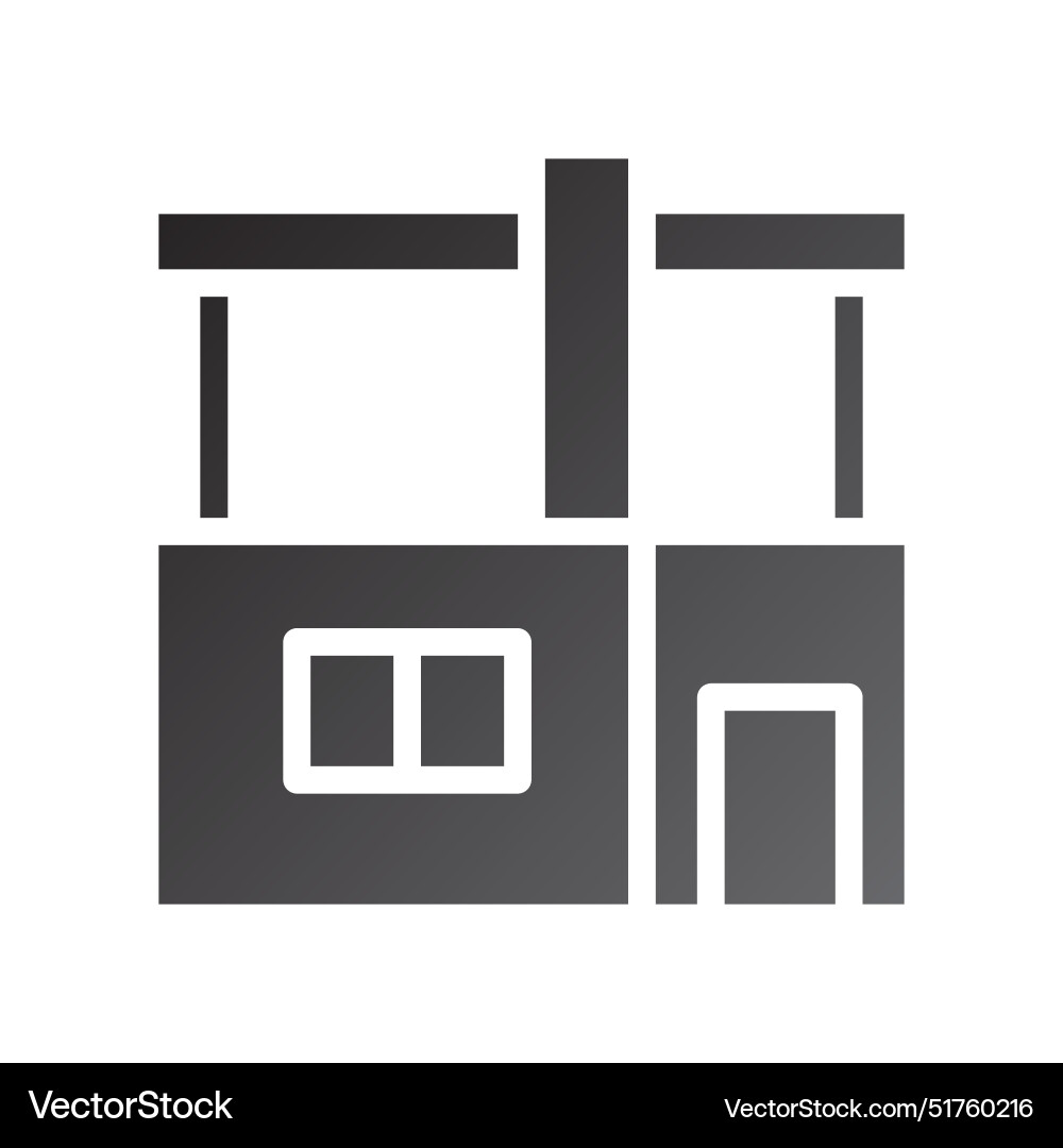 House icon gradient solid black Royalty Free Vector Image