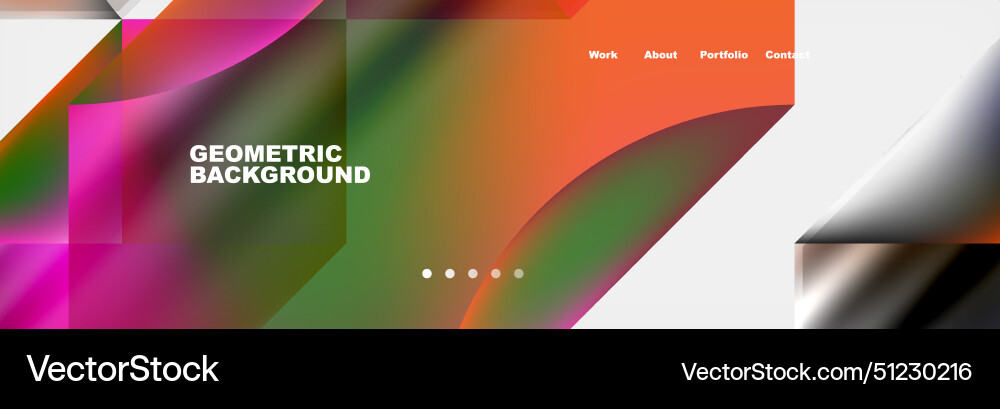 Minimal geometric web site page template design Vector Image