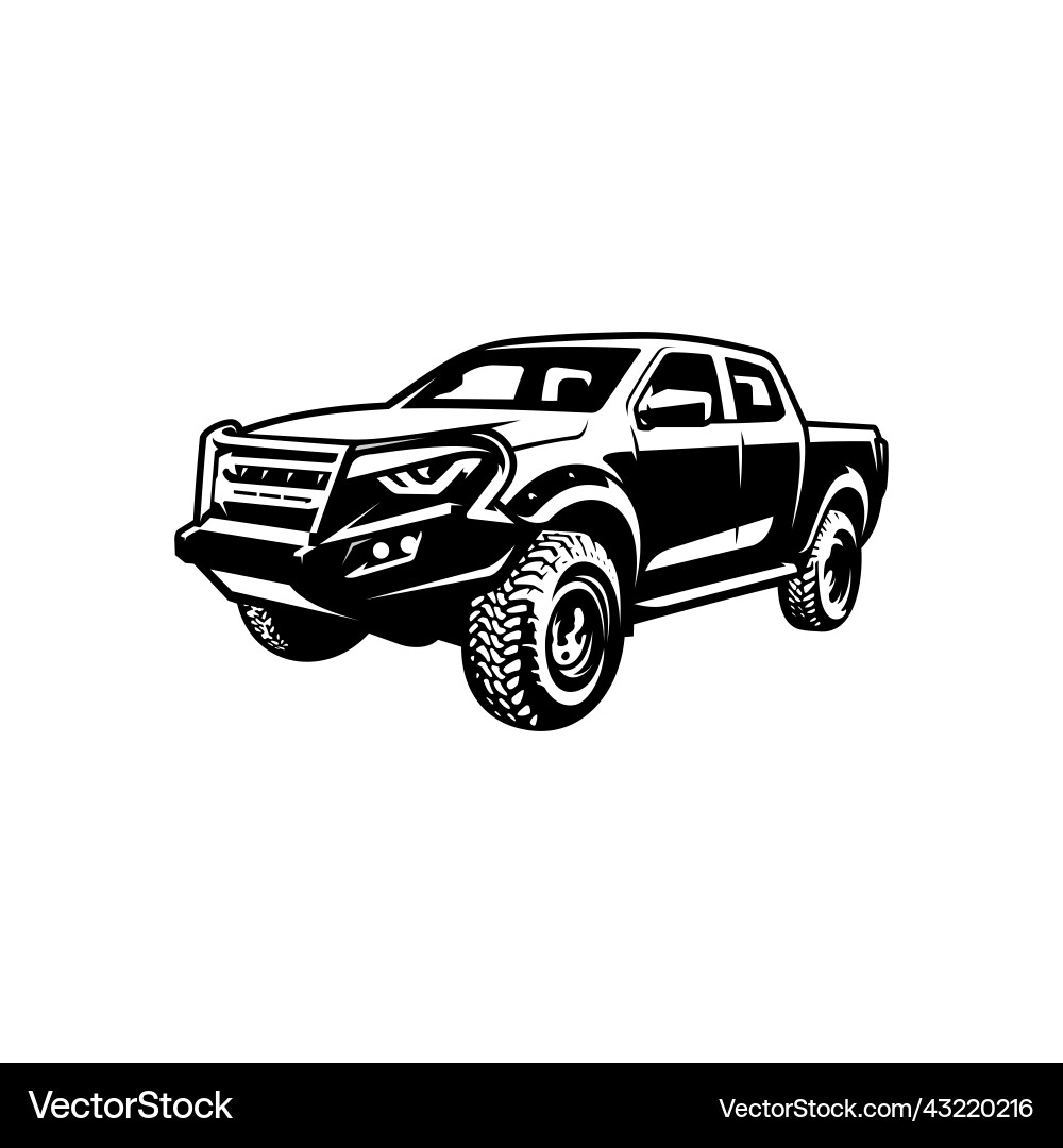 Off road pick up truck Royalty Free Vector Image