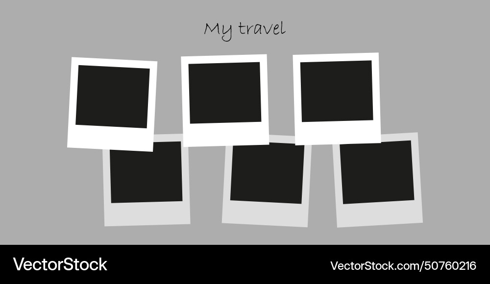 Photo camera frames on a gray wall Royalty Free Vector Image