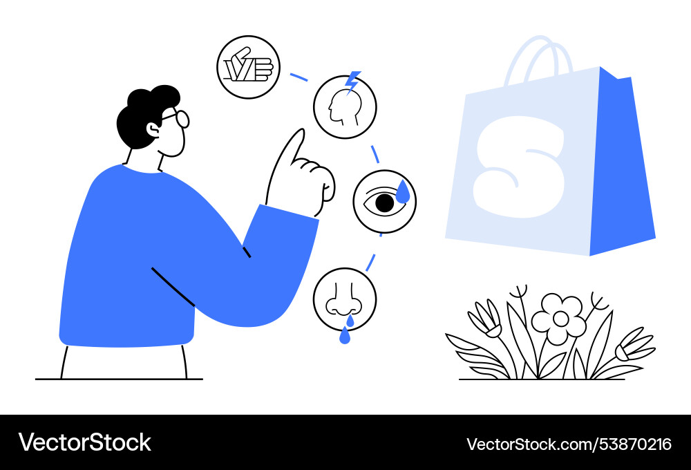 Sensory awareness and consumer behavior Royalty Free Vector