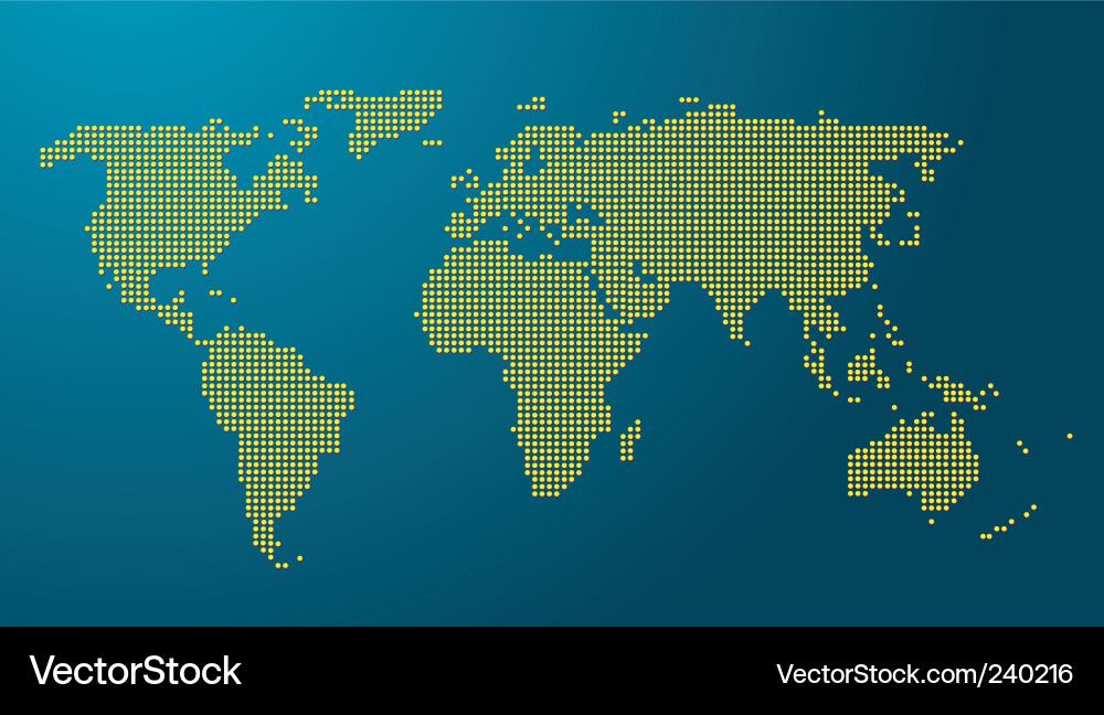 World map with earth globe Royalty Free Vector Image