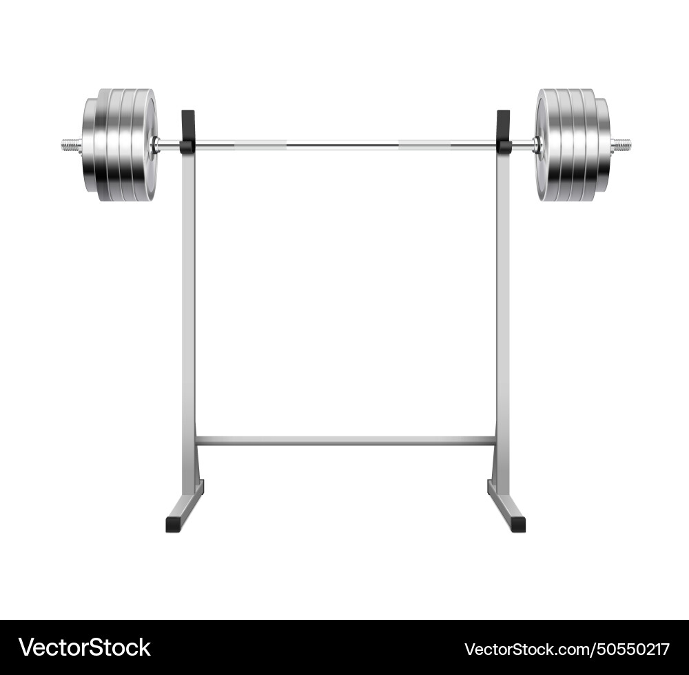 Barbell on rack Royalty Free Vector Image - VectorStock