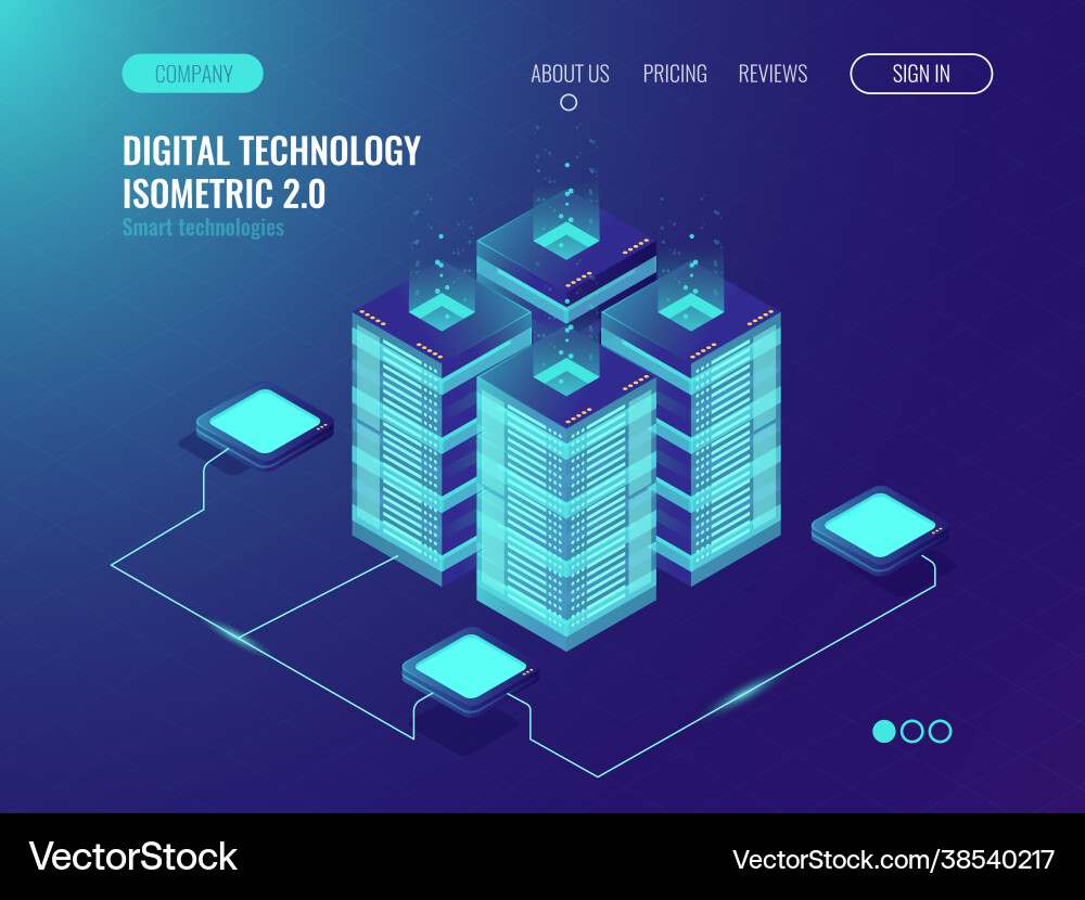 Data networking bigdata processing and storage Vector Image