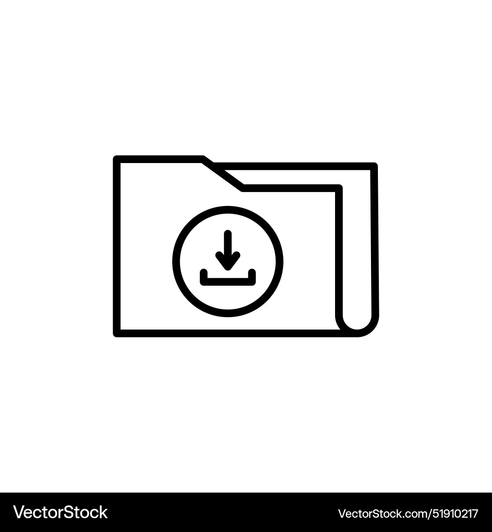 Download folder icon ideal for file management Vector Image