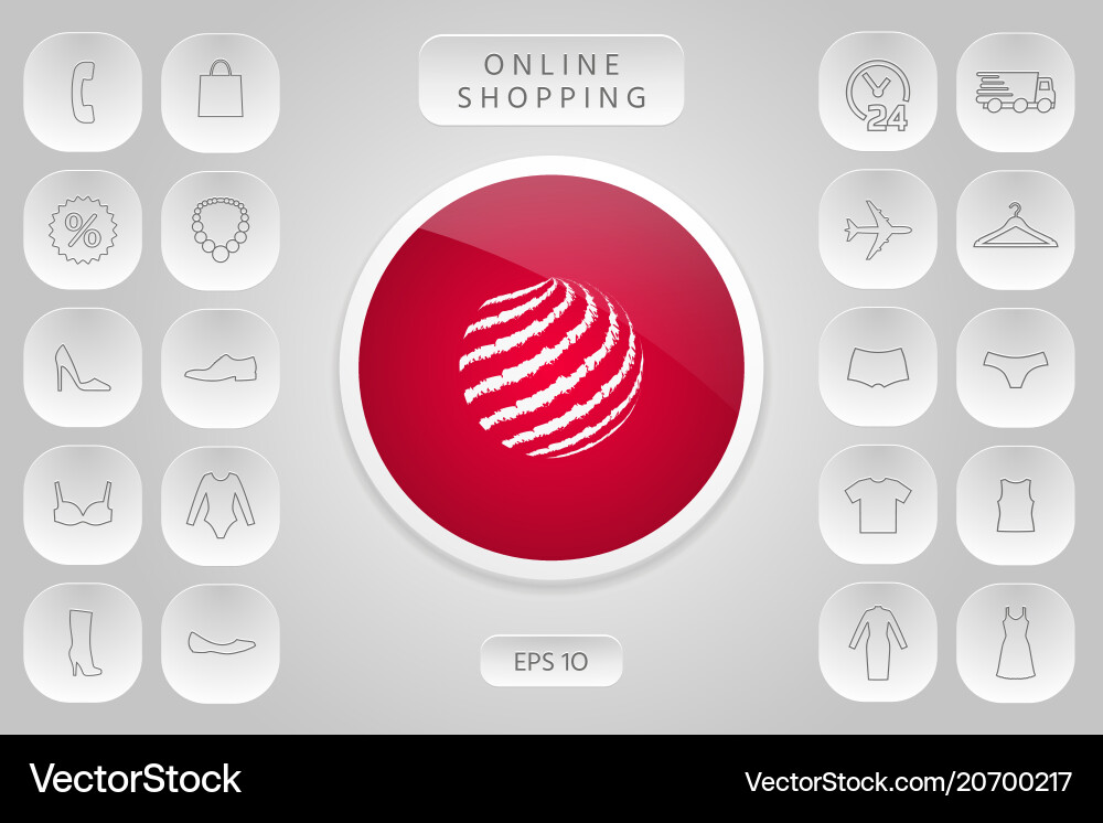 Earth logo design with textured stripes Royalty Free Vector