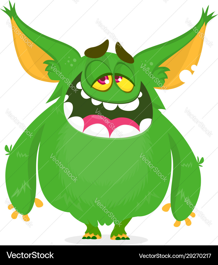 Funny cartoon monster Royalty Free Vector Image