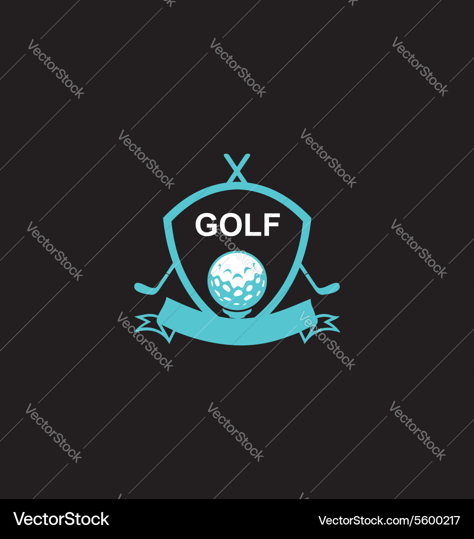 Golf emblem tournament logo Royalty Free Vector Image