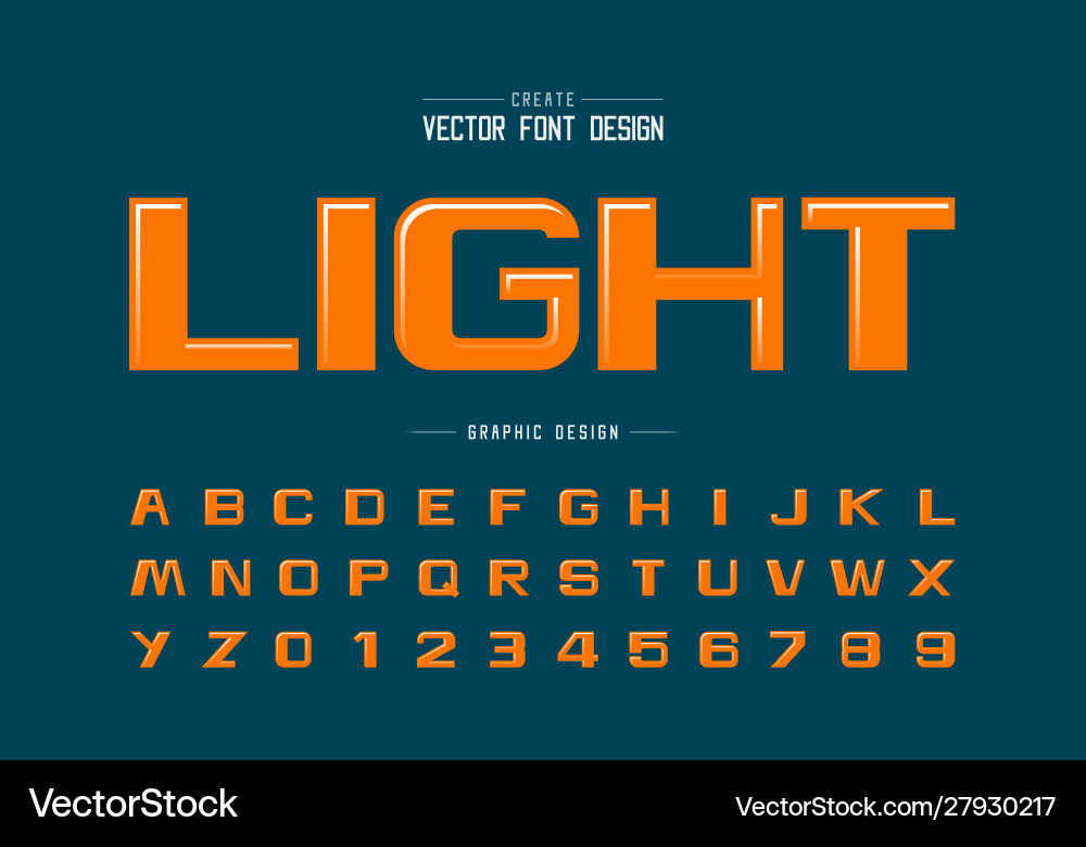 Highlights font and bold alphabet design Vector Image